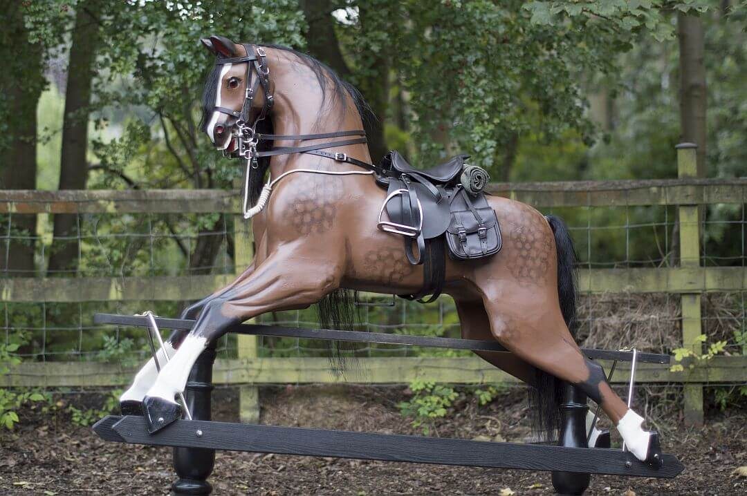 Traditional Handmade & Hand Carved Wooden Rocking Horses