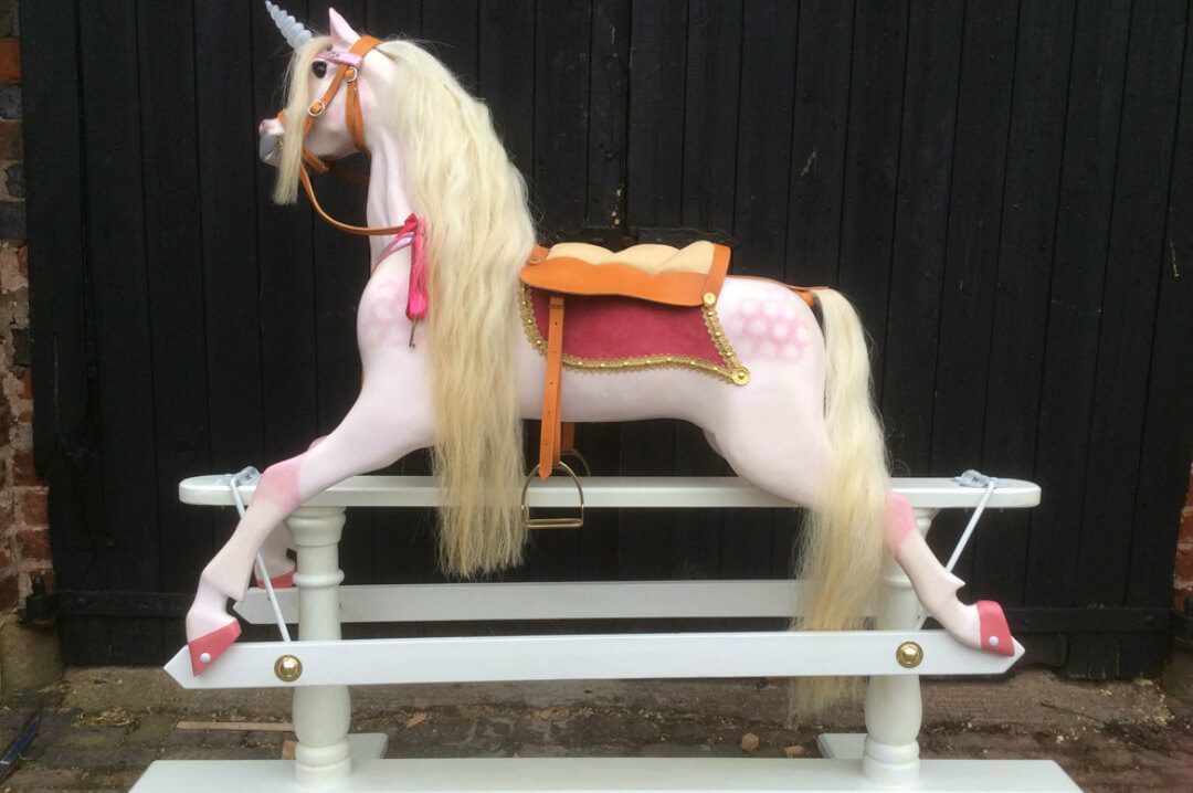 Traditional Handmade & Hand Carved Wooden Rocking Horses